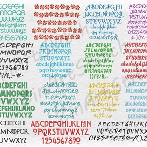 60 Embroidery Fonts Bundle Package Embroidery Fonts Pack Instant ...