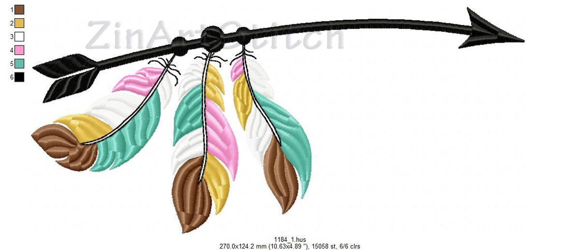 Arrow Embroidery Design Arrow Embroidery Design Arrow - Etsy