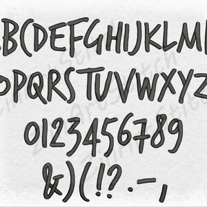 Trash Hand Embroidery Font Embroidery Design Monogram Alphabet Instant ...