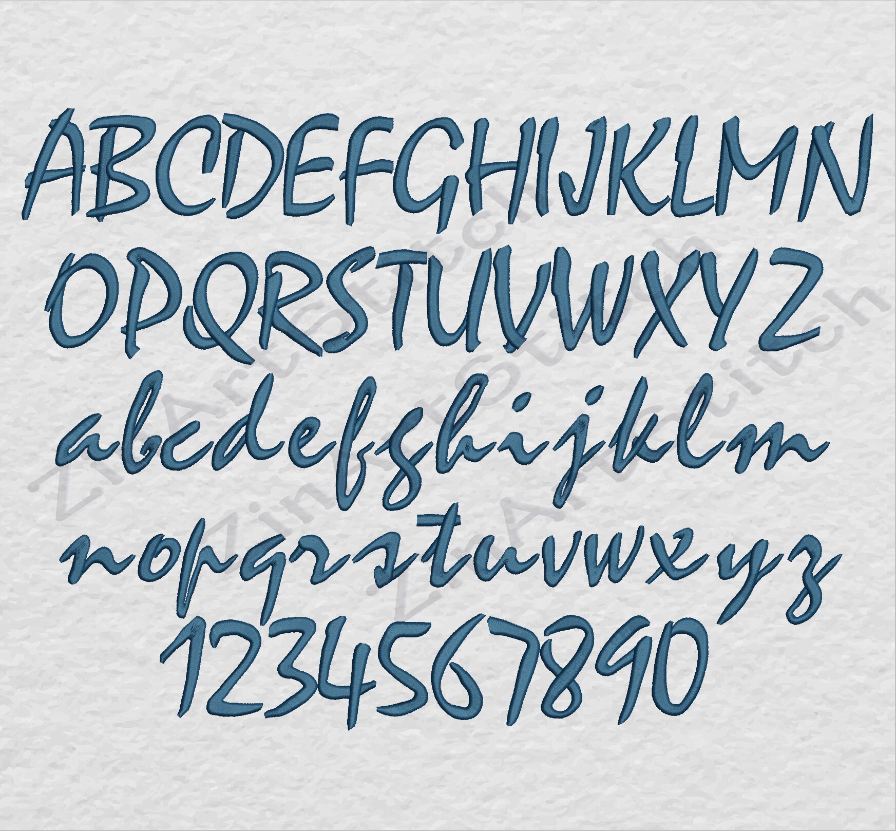 Embroidery Font Staccato Design Monogram Alphabet 4 Sizes 8 Formats BX ...