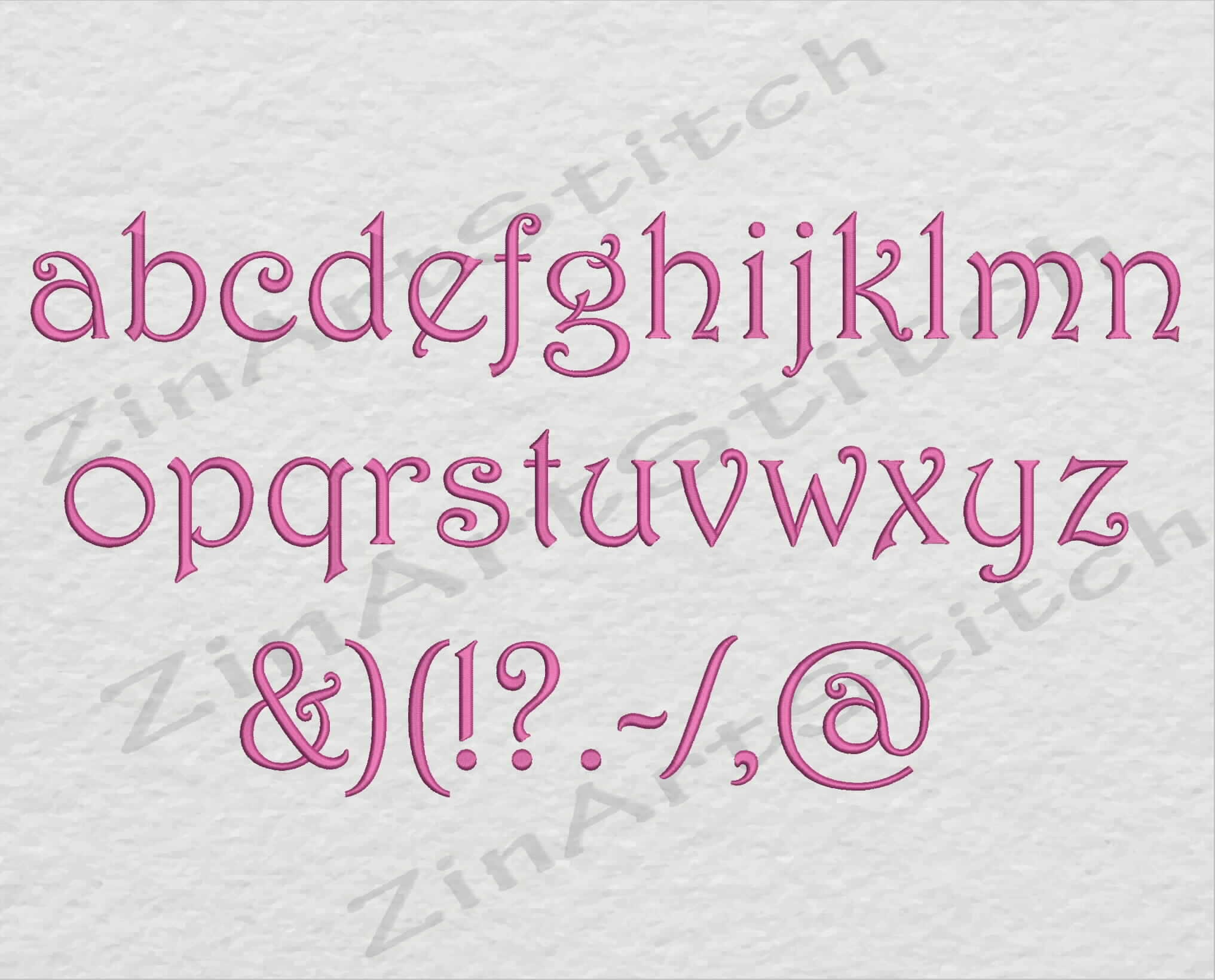 Harrington Embroidery Font, Machine Embroidery Design, Punctuations and ...