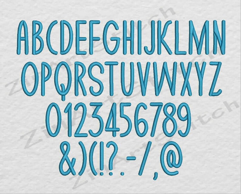 Aspire to Inspire Embroidery Font - Punctuations and Numbers - Instant ...