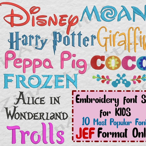 Bundle 10 Best Sellers Embroidery Fonts Embroidery Fonts Pack | Etsy
