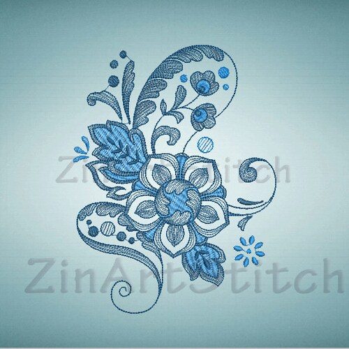 Floral Machine Embroidery Flowers File Download Machine - Etsy
