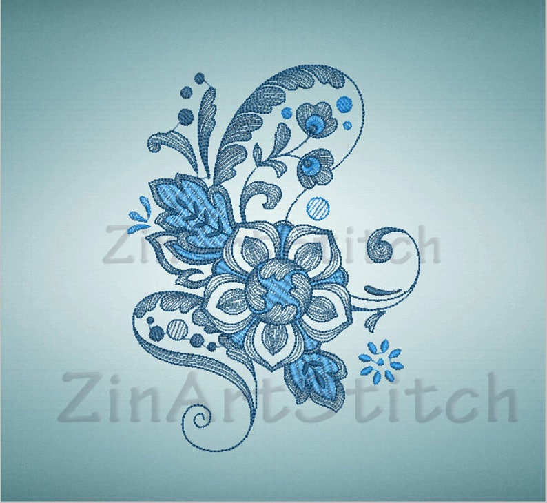 Floral Machine Embroidery Design Embroidery Flowers File - Etsy