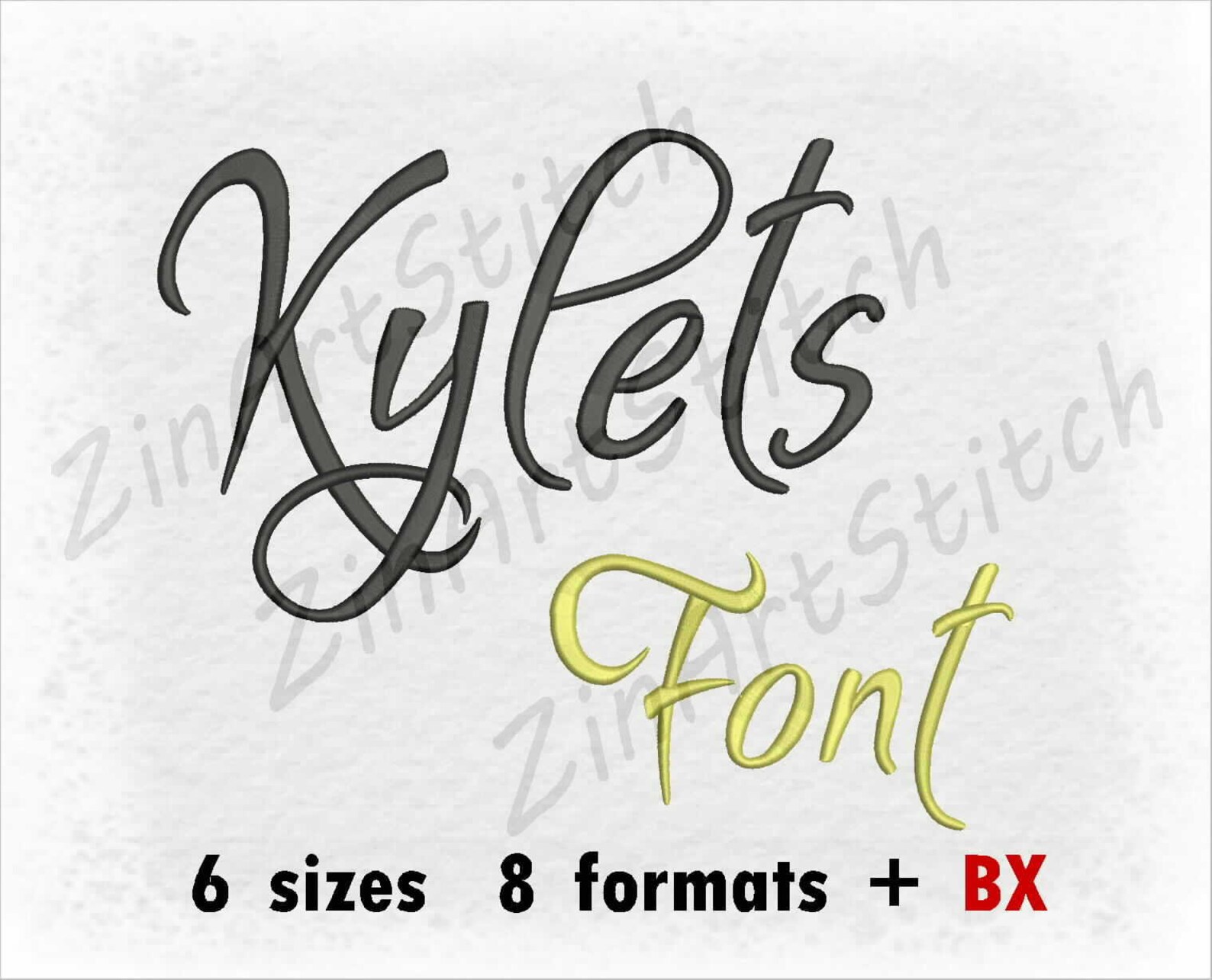 Kylets Embroidery Font Machine Embroidery Design Instant - Etsy