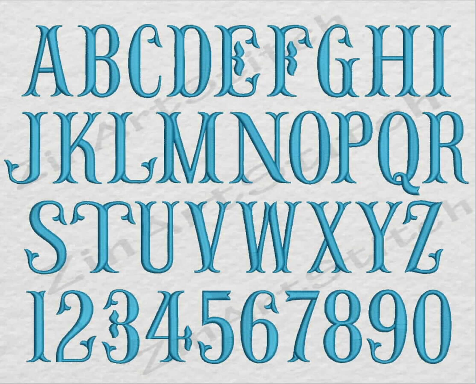 Fishtail Monogram Font Machine Embroidery Font Design Machine - Etsy