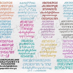 60 Embroidery Fonts Bundle Package Embroidery Fonts Pack Instant ...