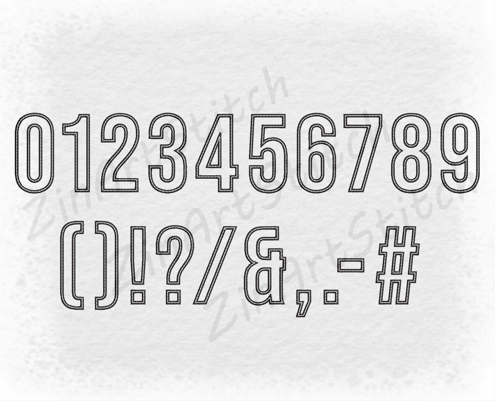 Bebas Outline Embroidery Font 2 Colors Machine Embroidery Design ...