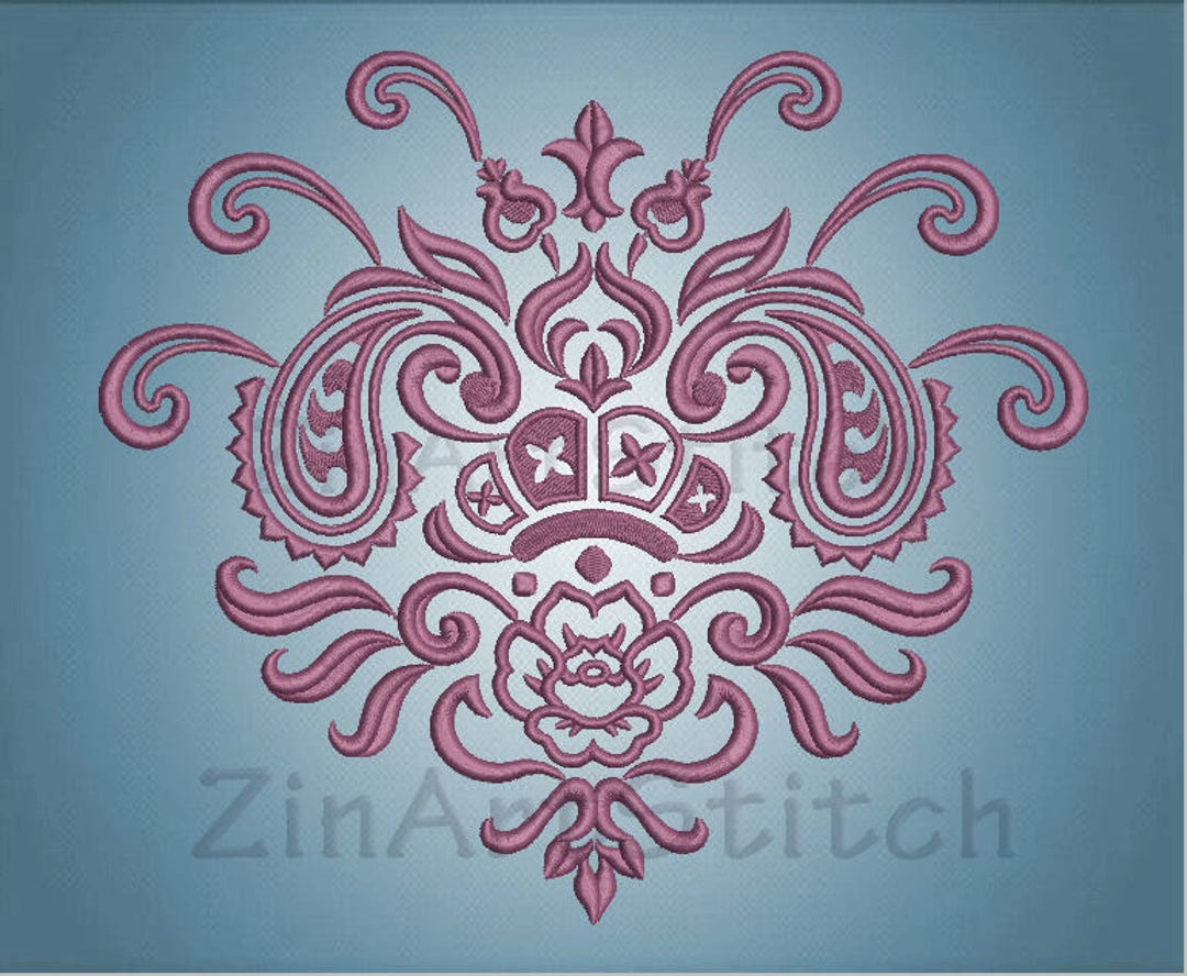 Damask Embroidery Design: Victorian Ornament (instant Download) - Etsy