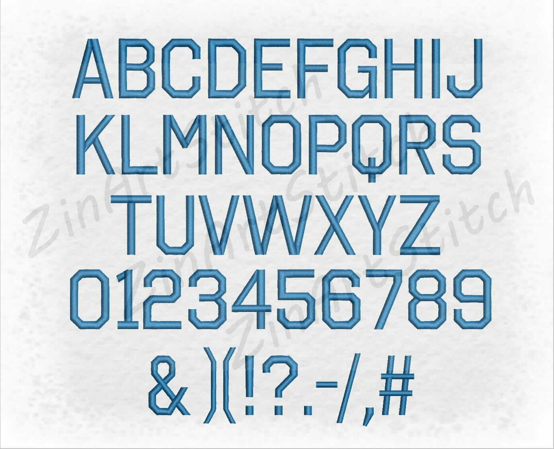 Octin College Embroidery Font Embroidery Design Monogram - Etsy