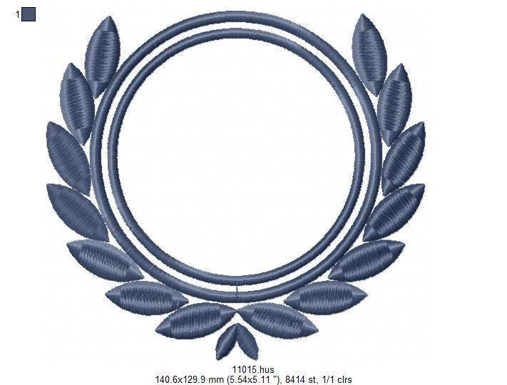 Monogram Border Embroidery Design Frame Border Embroidery | Etsy