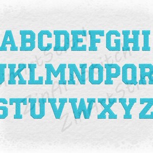 College Embroidery Font, Fill Stitch, Punctuations and Numbers, Instant ...