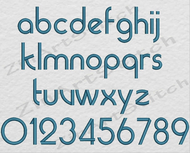 Art Block Embroidery Font Machine Embroidery Design Instant - Etsy