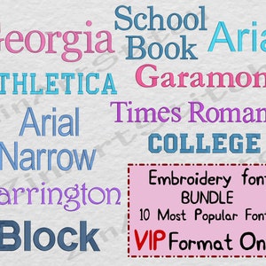 Embroidery Fonts Pack 10 Best Sellers Embroidery Fonts Bundle Instant ...