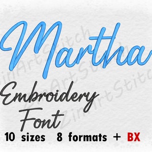 Martha Embroidery Font - Machine Embroidery Design - Punctuations and ...