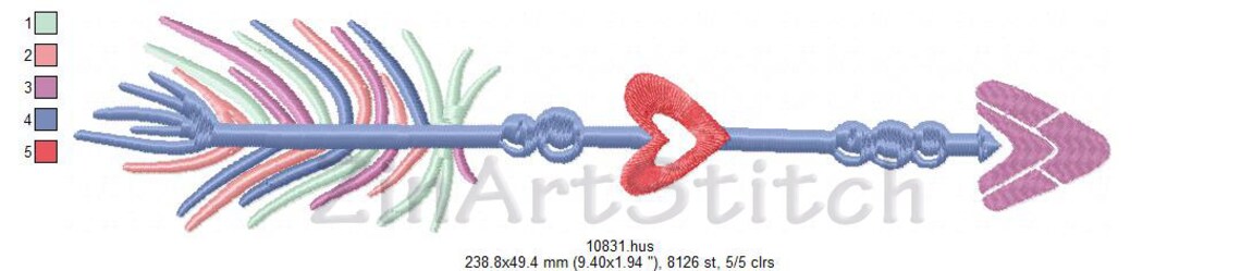Arrow, Embroidery Design Arrow, Embroidery Design, Arrow Embroidery 4 ...