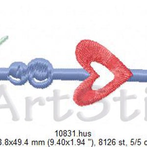 Arrow Embroidery Design, Heart Arrow (digital Download) - Etsy