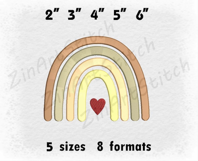 Rainbow Embroidery Design, Instant Download, Baby Embroidery File, 5 ...