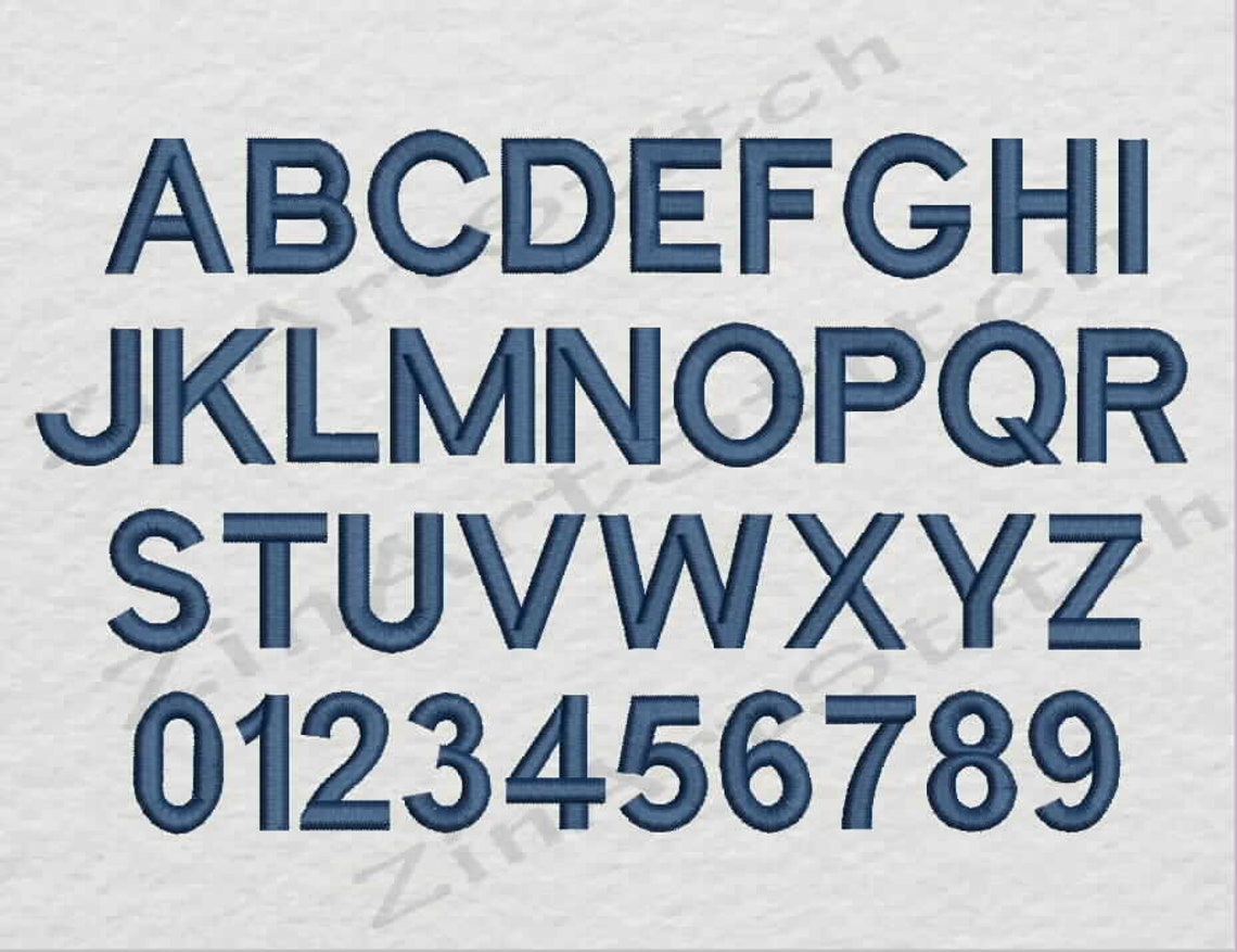 Block Embroidery Font Machine Embroidery Design Instant - Etsy