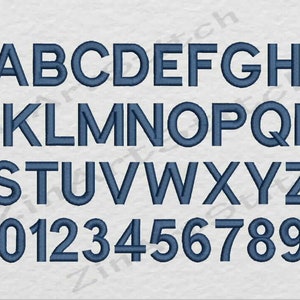 Block Embroidery Font, Machine Embroidery Design, Punctuations and ...