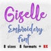 Giselle Embroidery Font, Machine Embroidery Design, Punctuations and ...