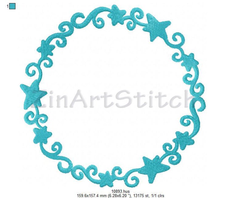 Frame Border Embroidery Design Monogram Border Embroidery - Etsy