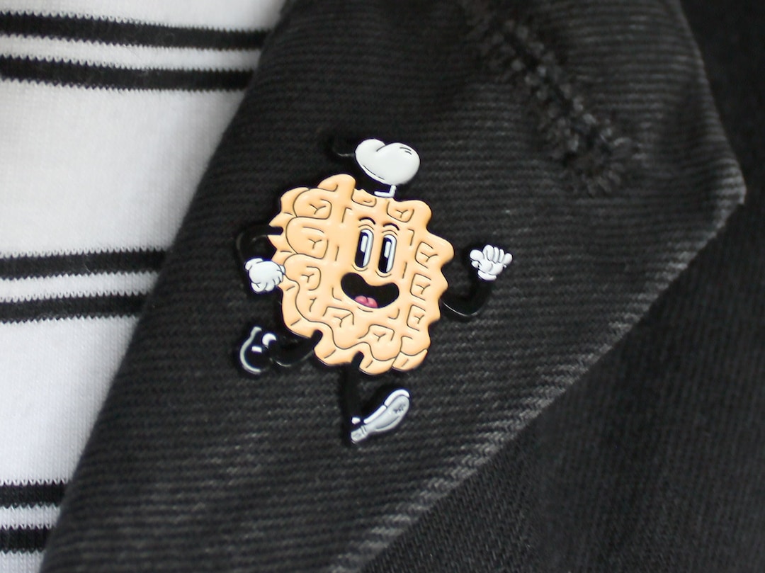 Mr Waffle Enamel Pin - Etsy