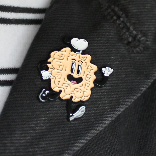 Waffle Enamel Pin - Etsy
