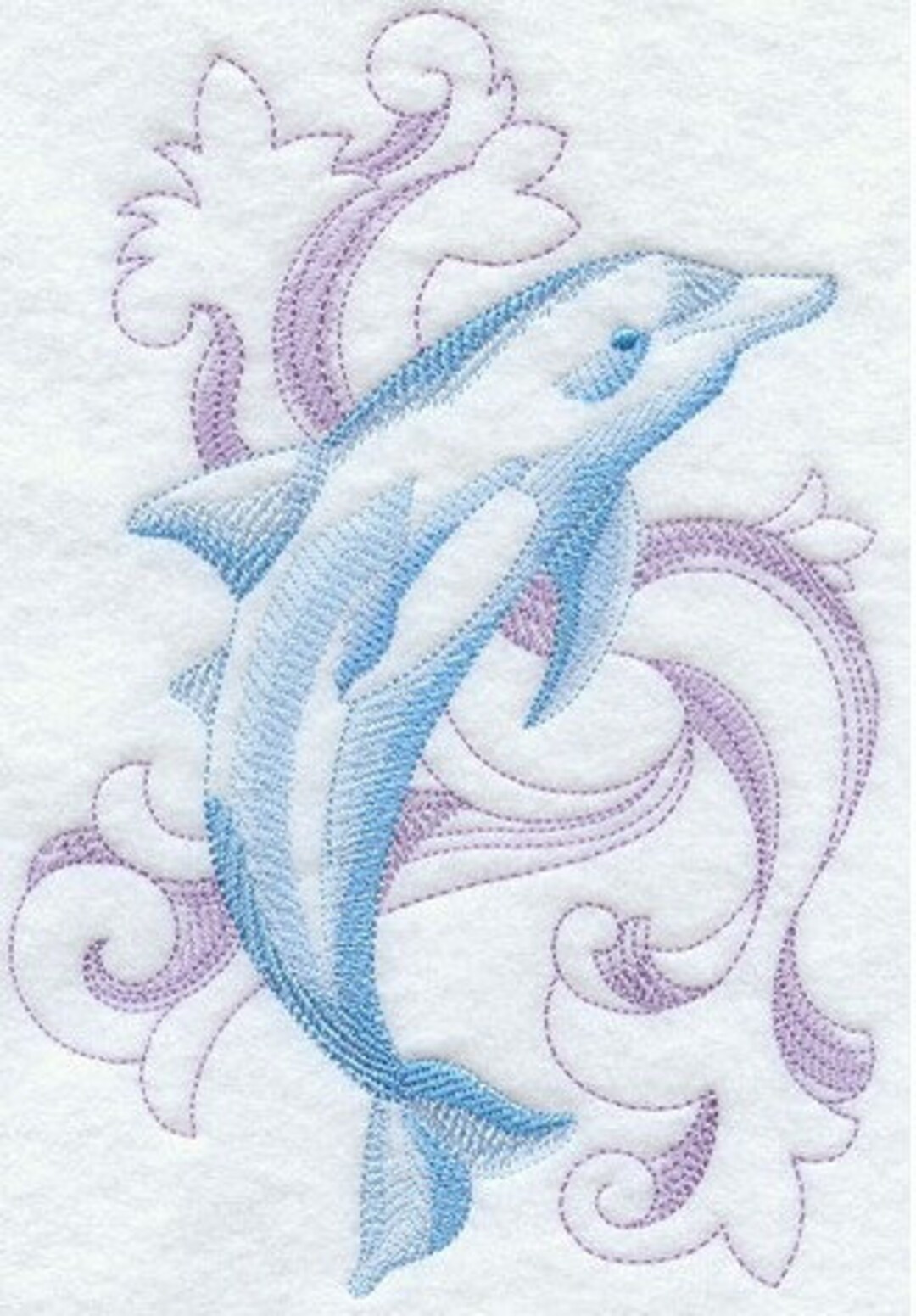 Baroque Dolphin Hand Towel Set Custom Embroidered - Etsy