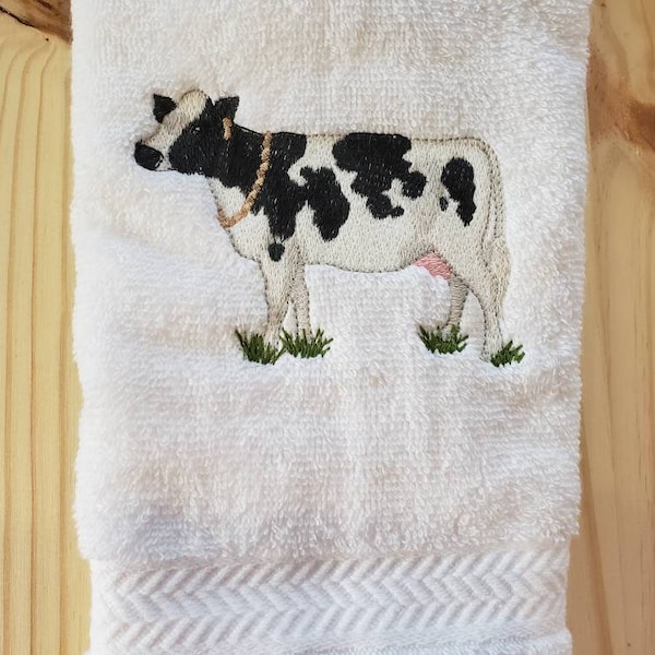 Cow Print Bath Towel - Etsy