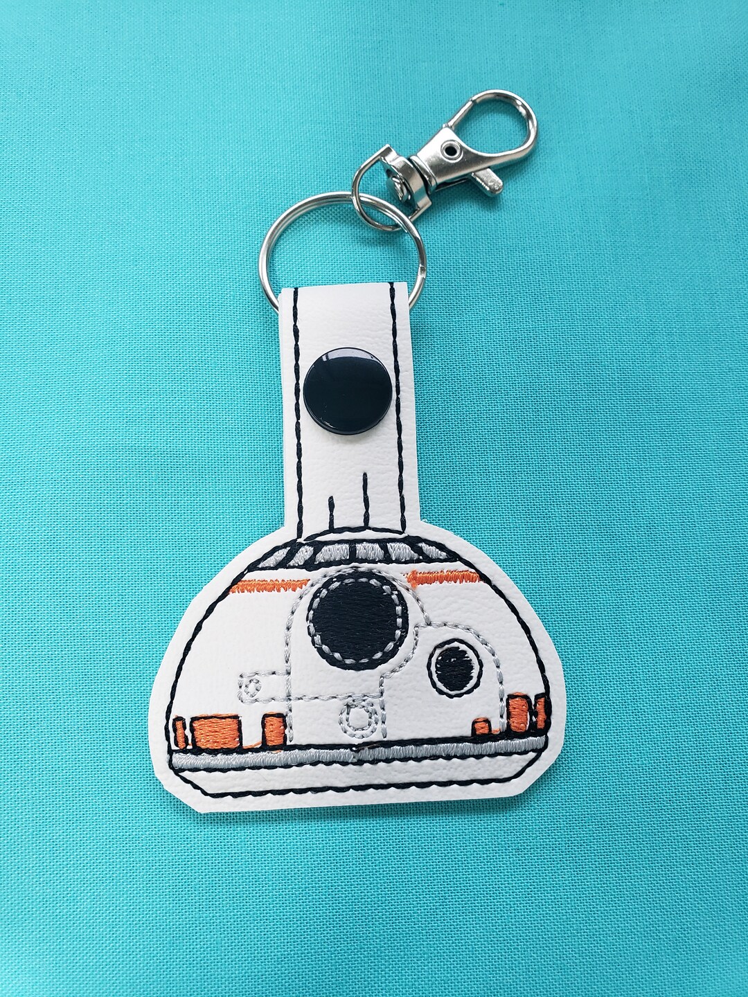 Star Wars BB8 Inspired Keychain Snap Tab - Etsy
