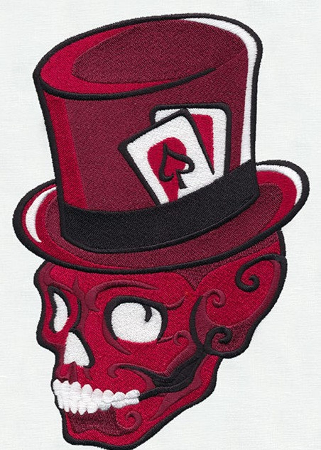 Lucky Poker Card Skull Bath Hand Towel Custom Embroidered Personalized ...