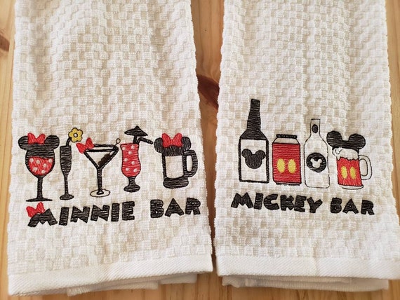 Mickey Minnie Mouse inspired beer wine cocktail bar kitchen | Etsy