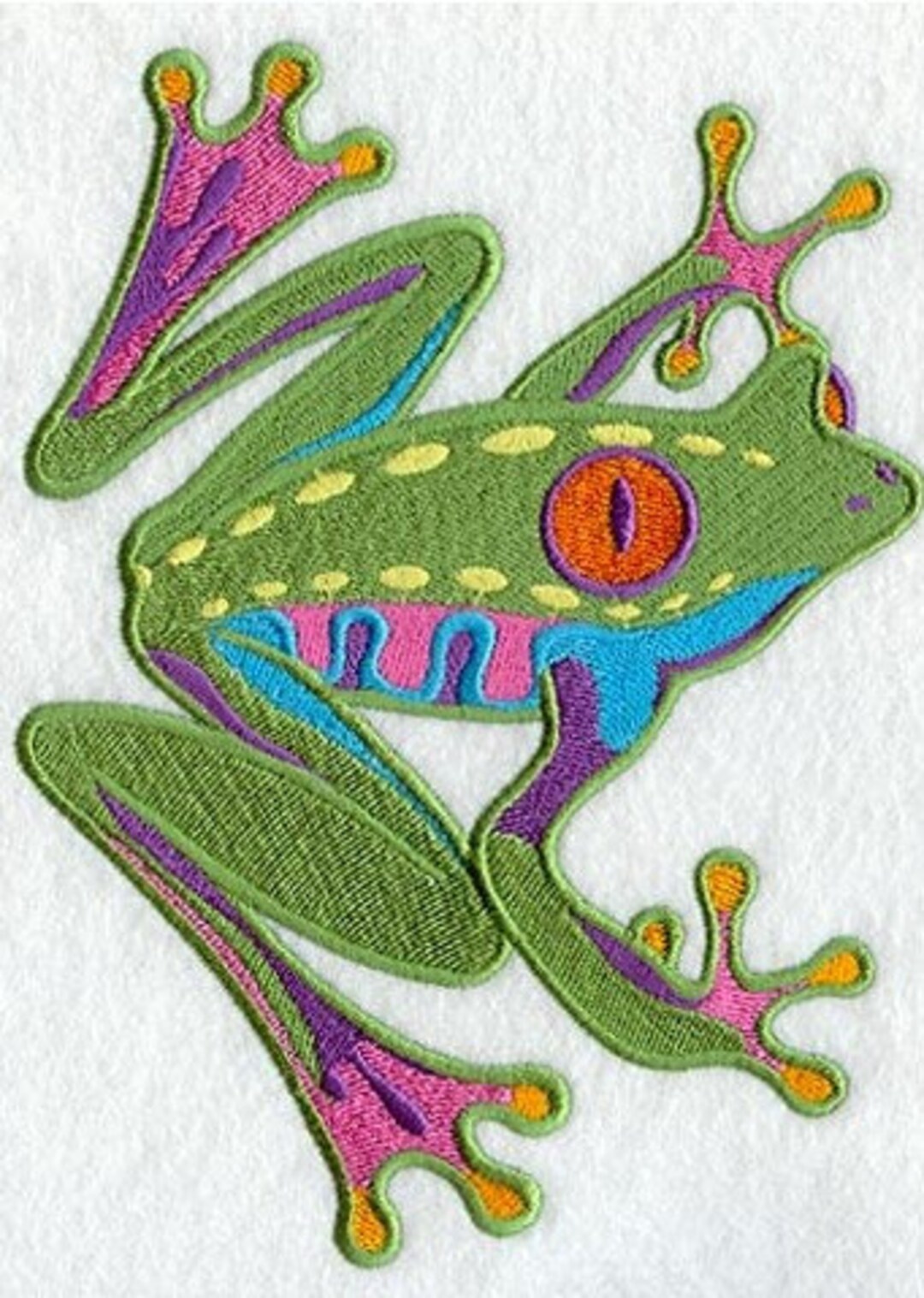 Caribbean Tree Frog on Branch Bath Hand Towel Set Custom Embroidered ...