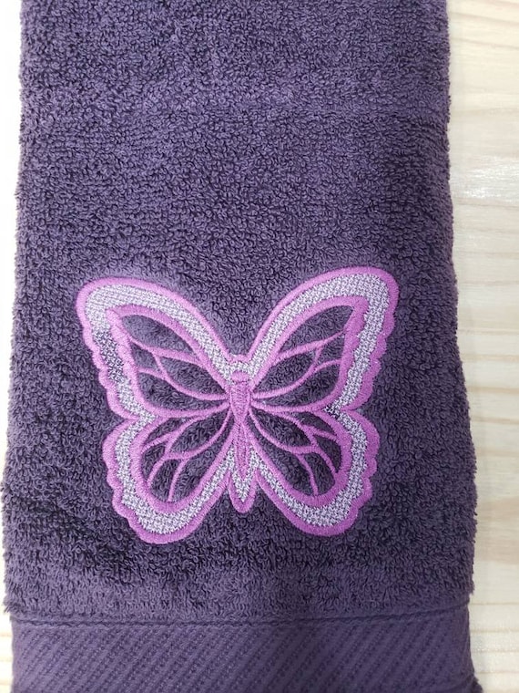 Butterfly Hand Towel Set Custom Embroidered - Etsy