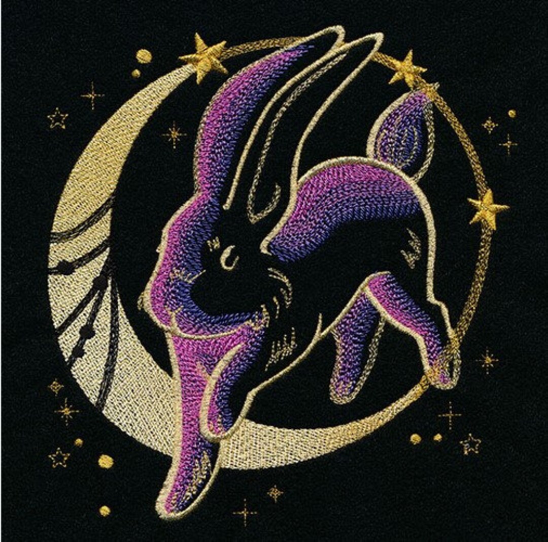 Celestial Rabbit Lunar Eclipse Metallic Bath Hand Towel Custom - Etsy