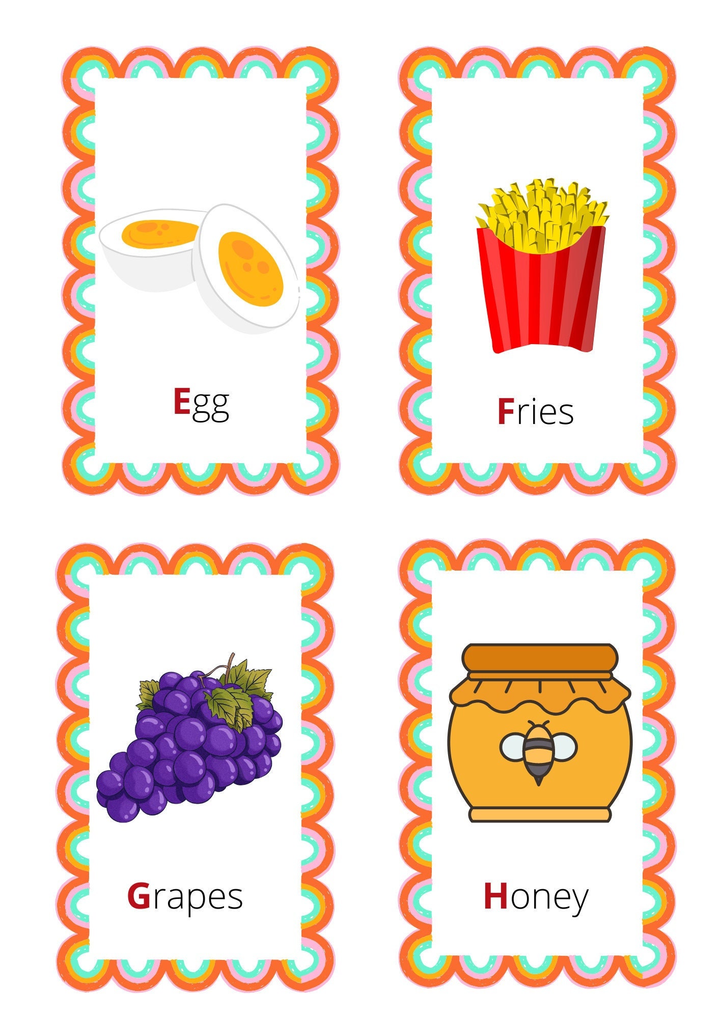 Matching Game / Pairs / Alphabet Learning Flash Card Matching Game With ...