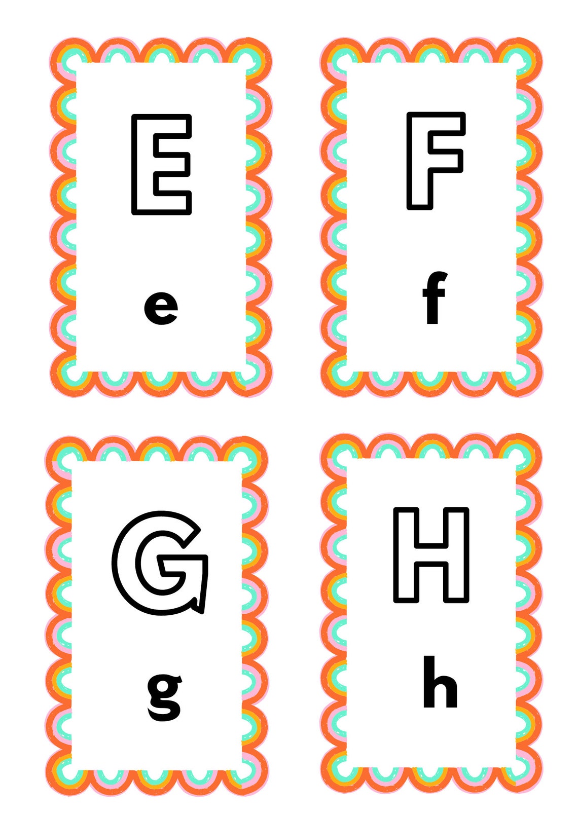 Matching Game / Pairs / Alphabet Learning Flash Card Matching Game With ...