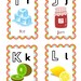 Alphabet Flash Cards for Learning Letter and Phonics, Food Themed ...