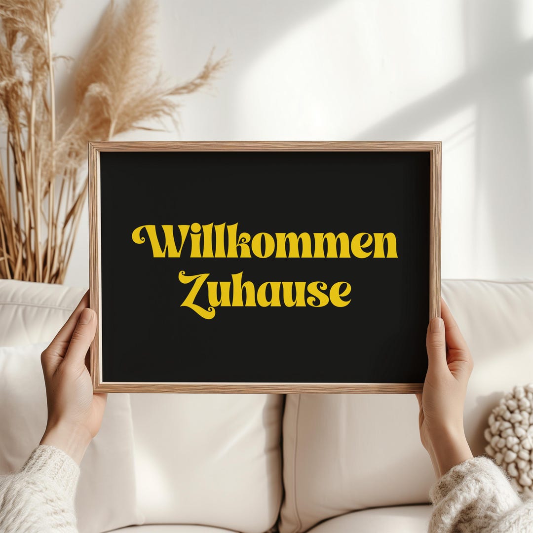 Willkommen Zuhause Print - German Home Sign, Farmhouse Decor, Cozy ...