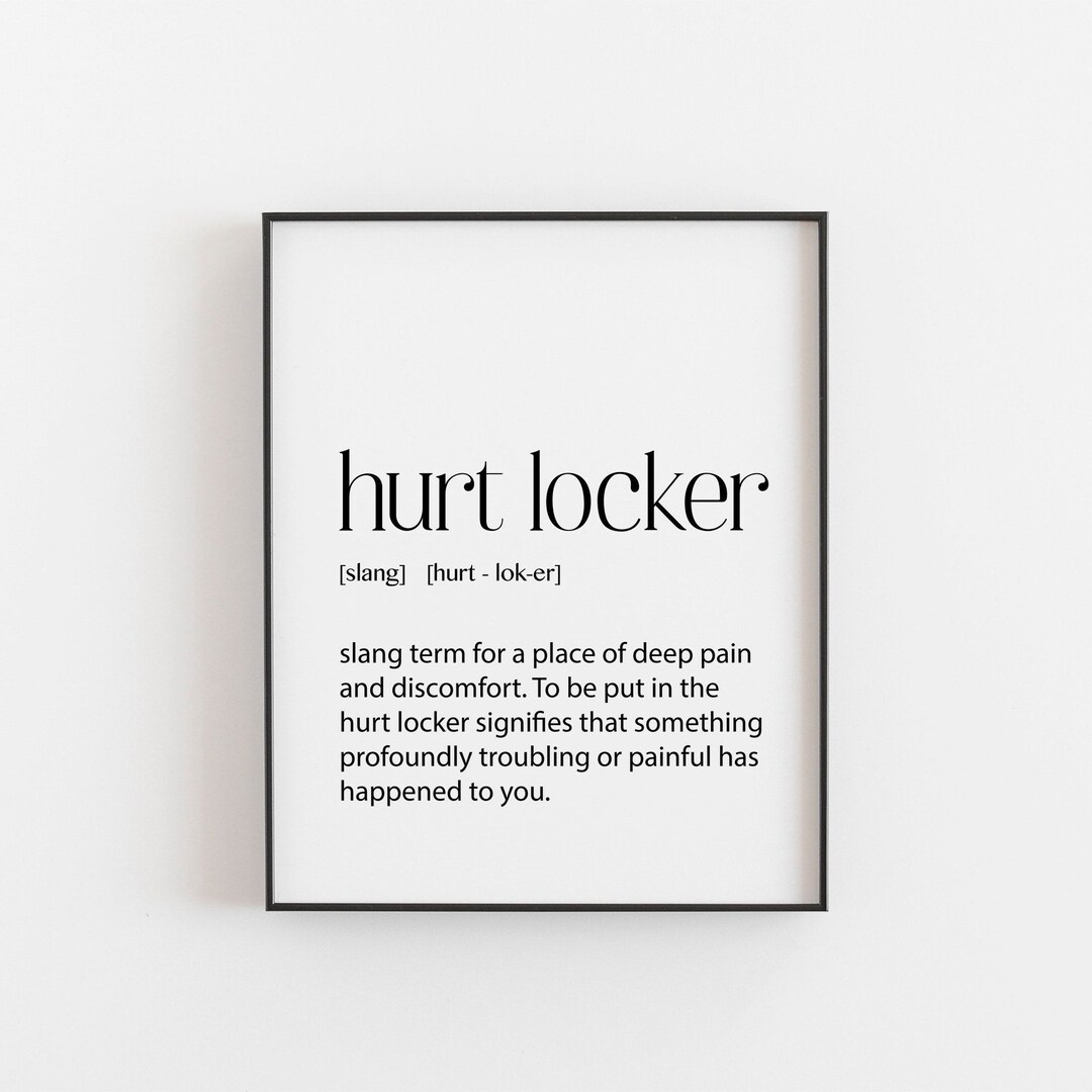 Hurt Locker Dictionary Print Gym Buddy Gift Military Gift Soldier Slang ...