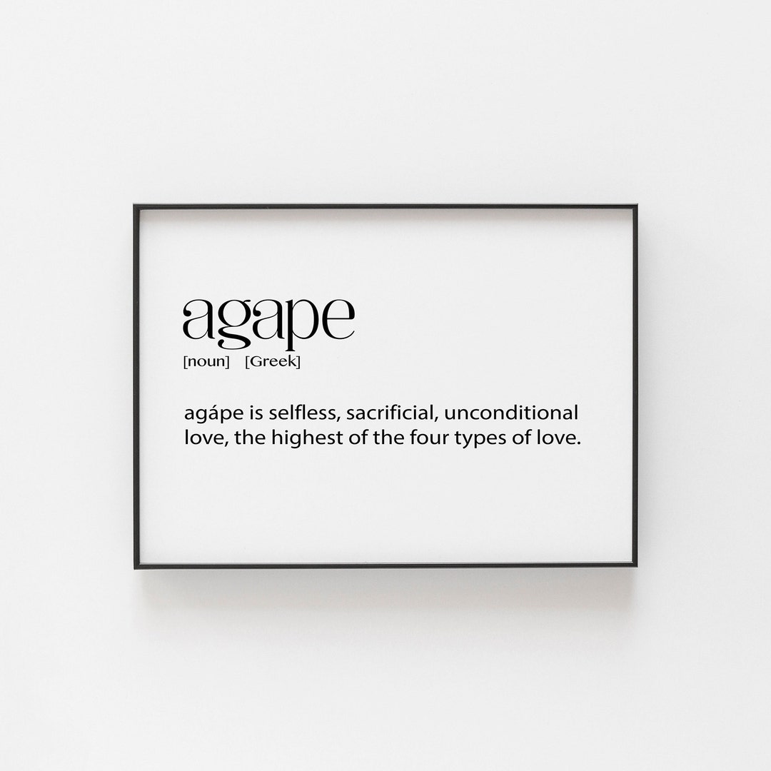 Greek Art, Agape Definition, Greek Poster, Greek Wall Art, Greek Themed ...