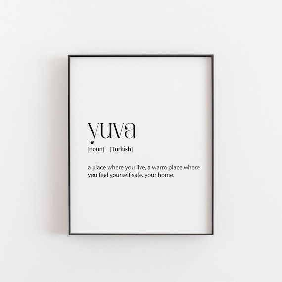 Yuva Print Yuva Poster Yuva Wall Decor Yuva Sign Turkish - Etsy