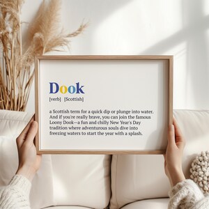 Dook Scots Print – Humorous Scottish Slang Wall Art | Fun Gift for ...