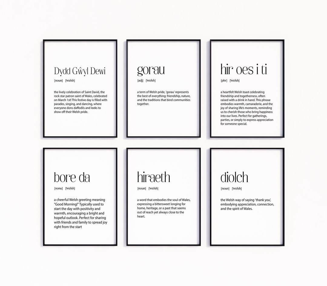 Welsh Poster Prints, Set of Welsh Prints, Welsh Slang, Gift, Unique ...