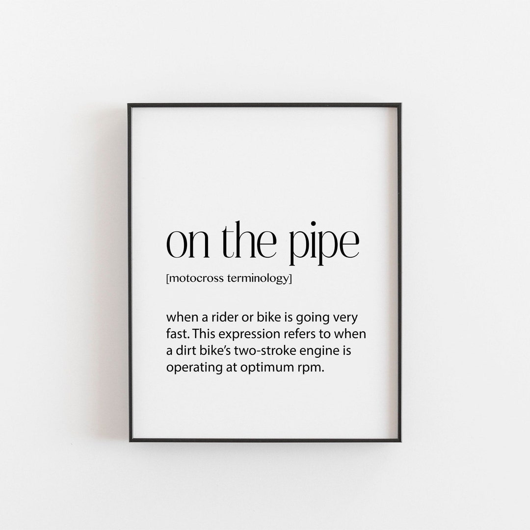 On the Pipe, Motocross Wall Art, Dirt Bike Print, Motocross Print ...