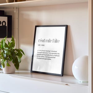 Céad Míle Fáilte Wall Art | Irish Welcome Poster | Gaelic Print for ...