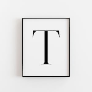 Letter T Print, Letter Wall Art, Can Be Used for a Wedding or Name ...