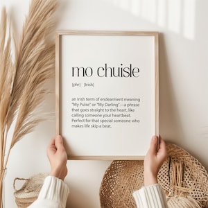 Mo Chuisle Irish Definition Print | Unique Gift for Loved Ones | Irish ...